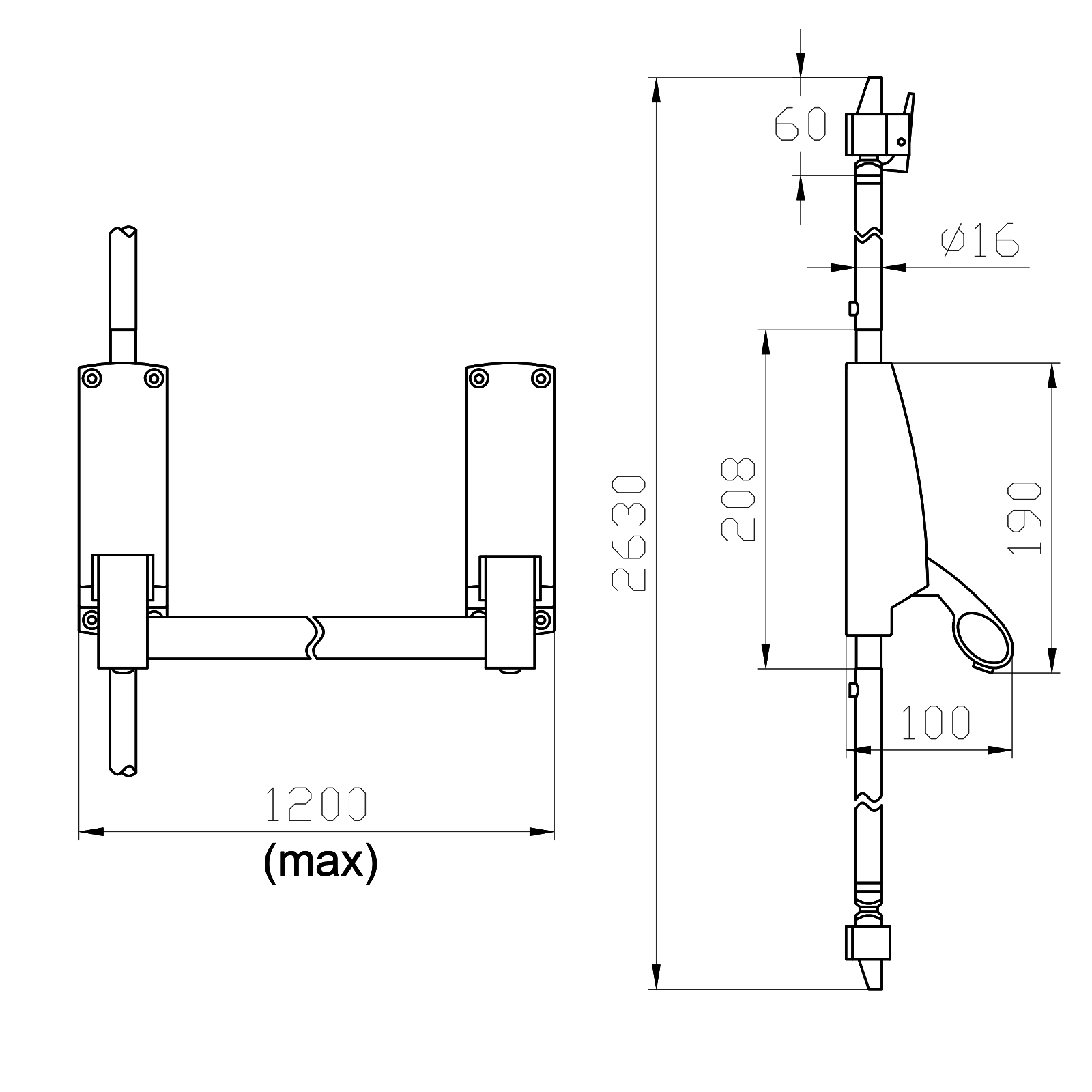 Exidor 2 Point Panic Bolt Bar | Steel Doors and Accessories from ...