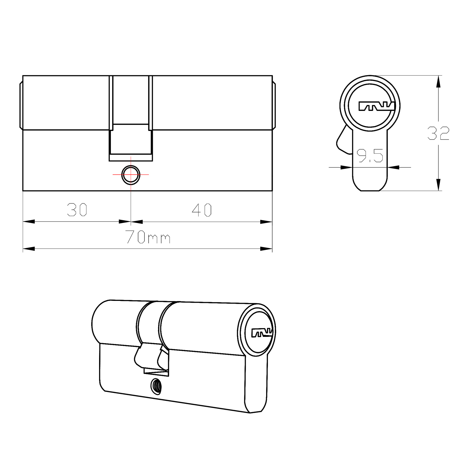 Master Key Cylinder | Steel Doors and Accessories from Doors4Security